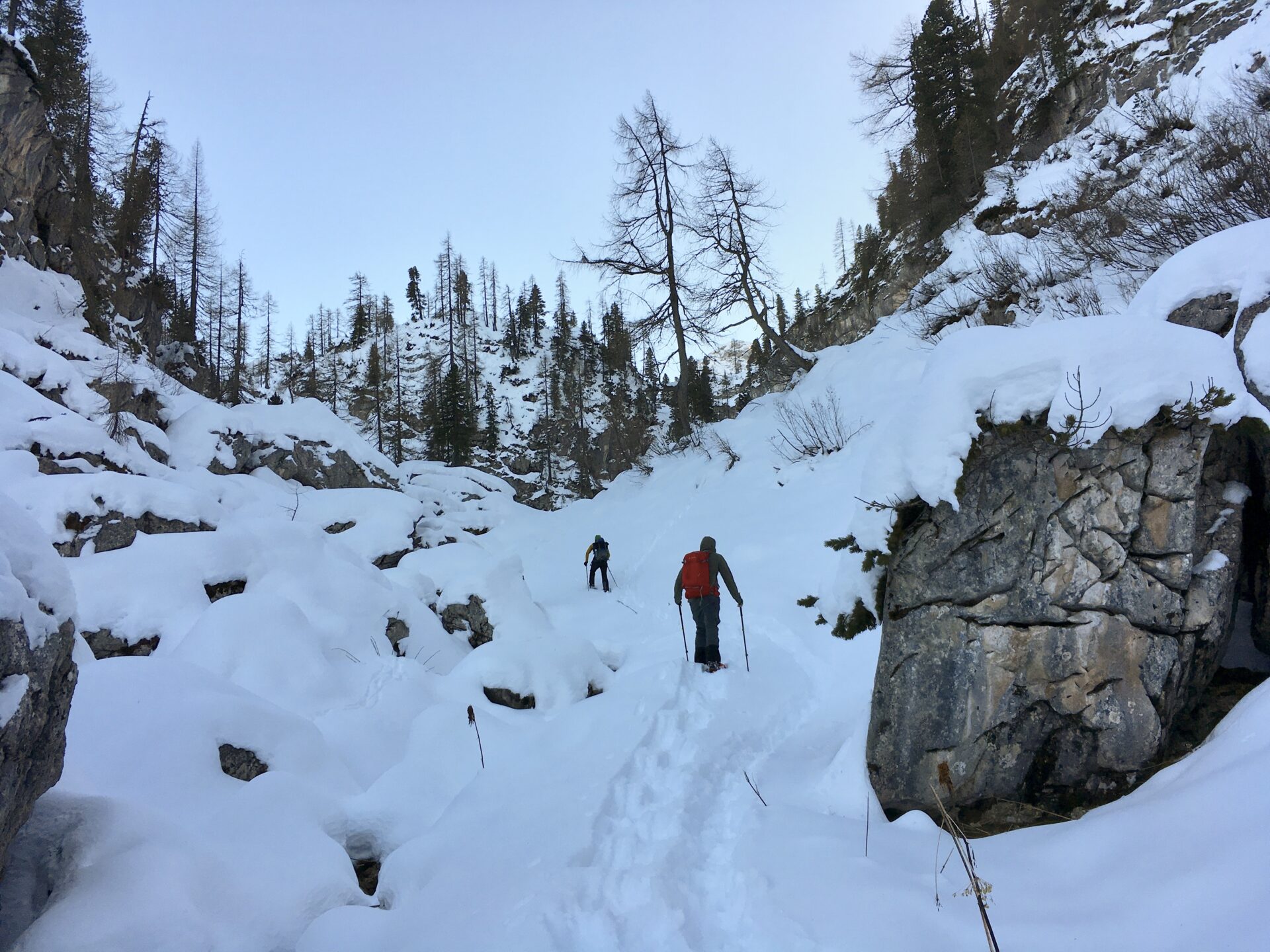 Einsame Winterraum-Tour: Mit Schneeschuhen auf‘s Kärlingerhaus › mehr ...